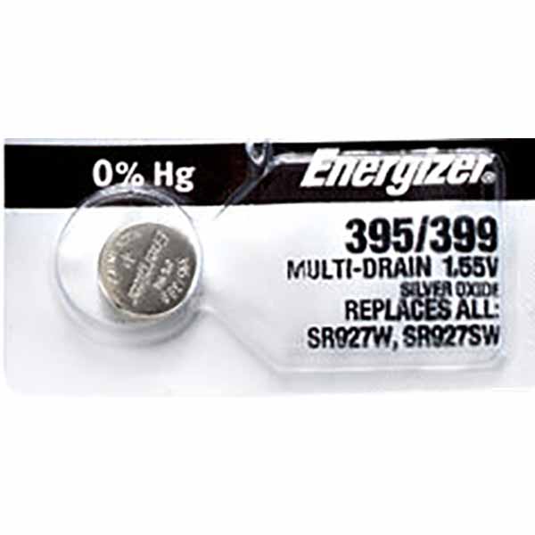 1 x Energizer 395 Watch Batteries, 1.55V, 0% MERCURY equivalent SR927W ...