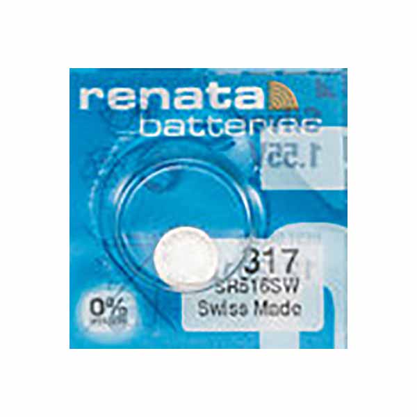1 x Renata Swiss 317 Watch Batteries, 0% MERCURY equivalent SR516SW ...