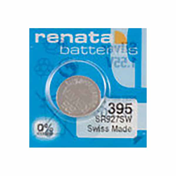 1 x Renata Swiss 395 Watch Batteries, 0% MERCURY equivalent SR927SW, 9 ...
